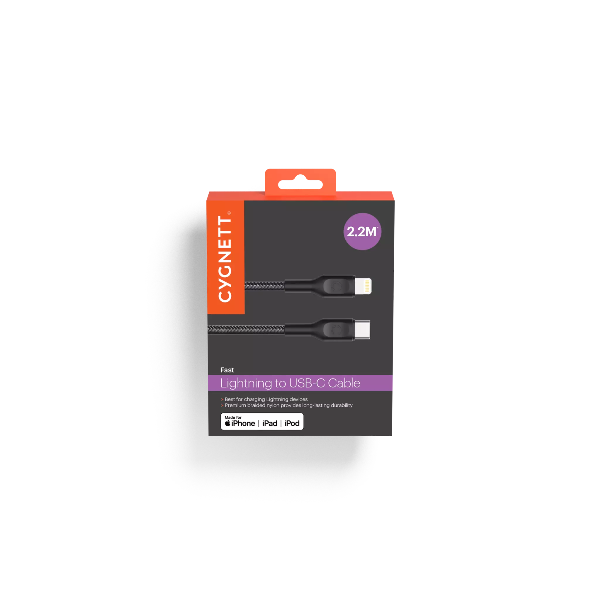 Cygnett Fast Lightning to C Cable 2.2m | Chargers & Power | EE