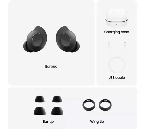 Samsung Galaxy Buds FE in Graphite | Ear friendly Earbuds | EE