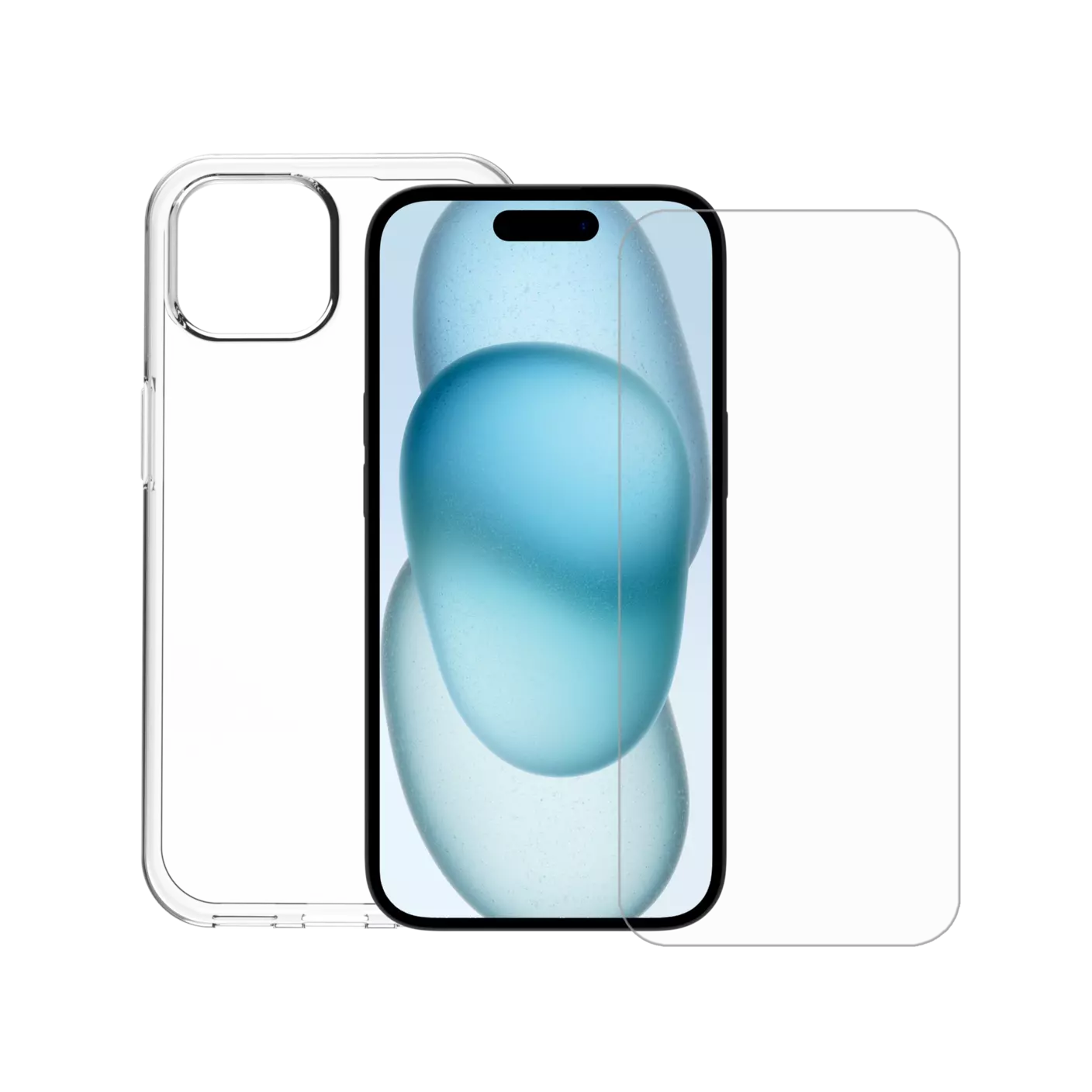 iPhone 15 Minute One Clear Case and Glass Screen Protector | EE